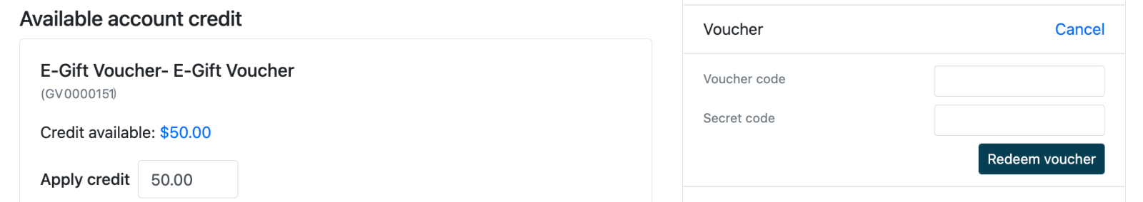 $50 Electronic Gift Voucher